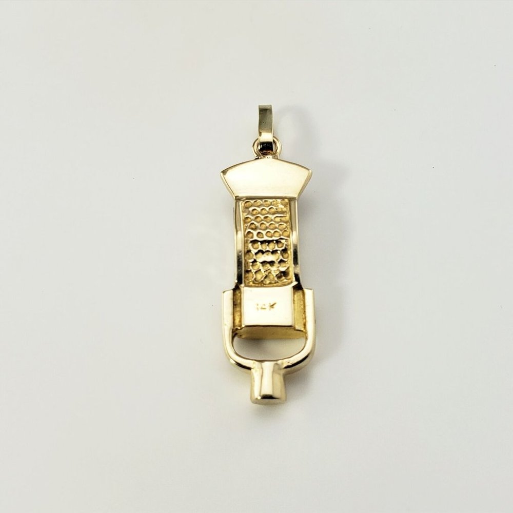 14k Yellow Gold Abc Tv Studio Microphone Charm - Gem